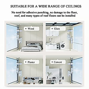 BIFCIOFH Adjustable Clothing Rack, 4-Tier Standing Metal Clothing Rack, Heavy Duty Vertical Pole Garment Rack, Closet Organizer System