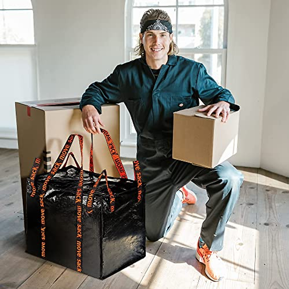 Move Sack® All-Purpose Moving Bag - Transport, Storage, Packing, Travel, College, Laundry - Moving Boxes - Garment Bags - Moving Organizer Essentials - Holder Tote Bag with Zipper