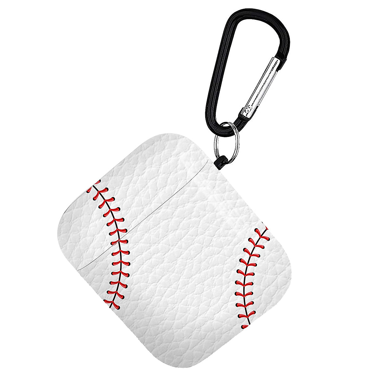 Baseball Print Airpods Case Compatiable with Airpods 1&2 - Airpods Cover with Key Chain, Full Protective Durable Shockproof Personalize Wireless Headphone Case