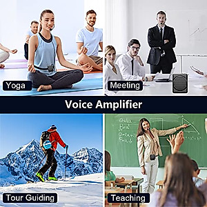 NORWII Mini Voice Amplifier, 3 Hours Quick Charging and up to 30 Hours Play, Portable Voice Amplifier for Teachers, Training, Tour Guide, etc (Black)