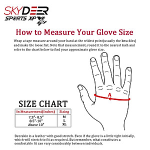 SKYDEER Waterproof Deerskin Suede Leather Ski Gloves for Snowboarding, Skiing, Ice Fishing, Snowmobile, Ice Skating, Hiking, Kayaking (SD8650T/M)