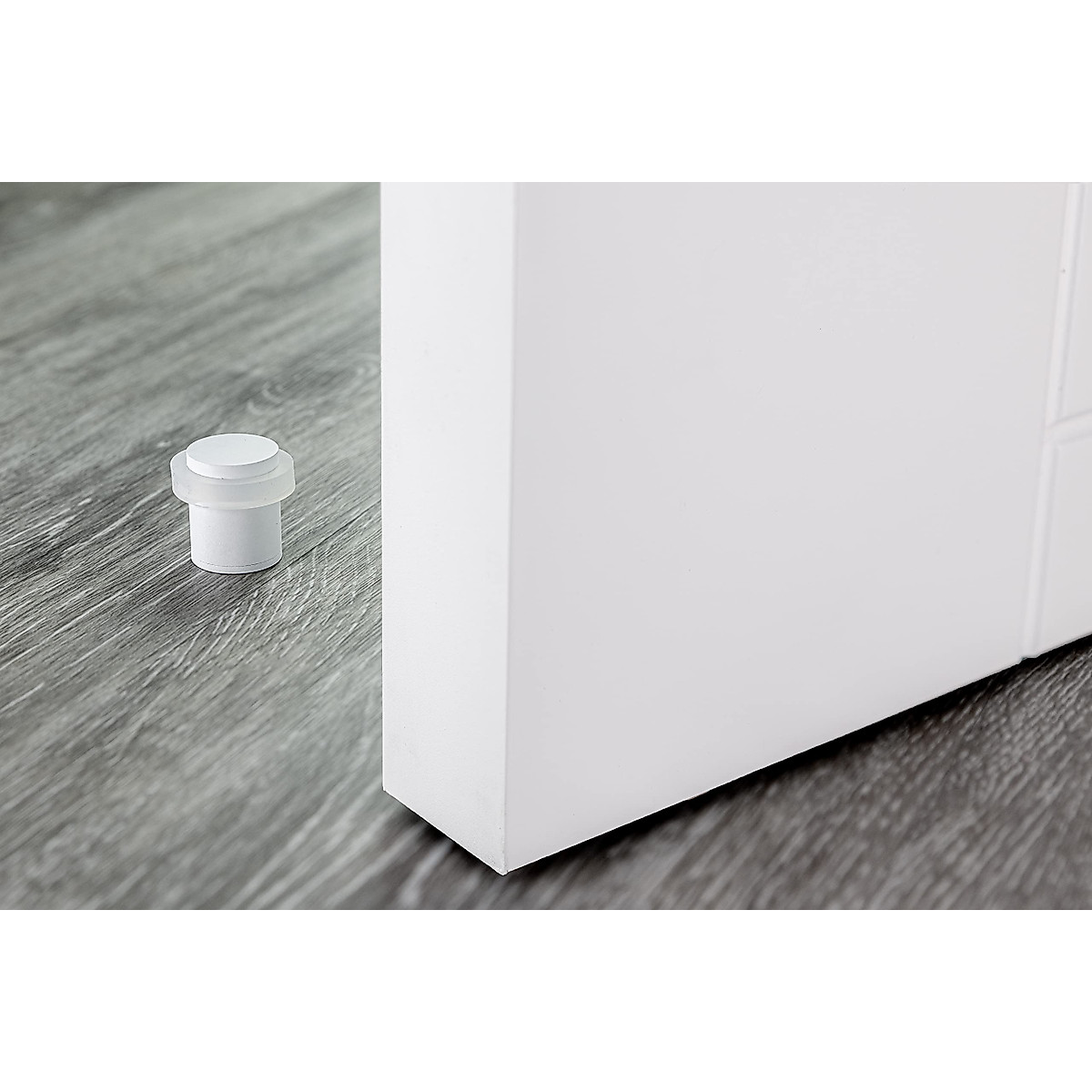 Door Stop I-181 Series (White Lacquered Stainless Steel - White Rubber, 0,79x0,99)