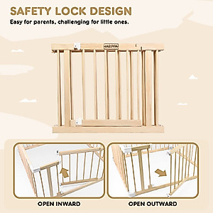 HARPPA Baby Gate Playpen Baby Fence for Babies and Toddlers Baby Play Yards for Play Area (60x73x24 inches)