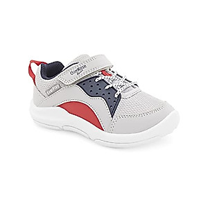 OshKosh B'Gosh Boy's Jago Sneaker, Grey, 11 Little Kid