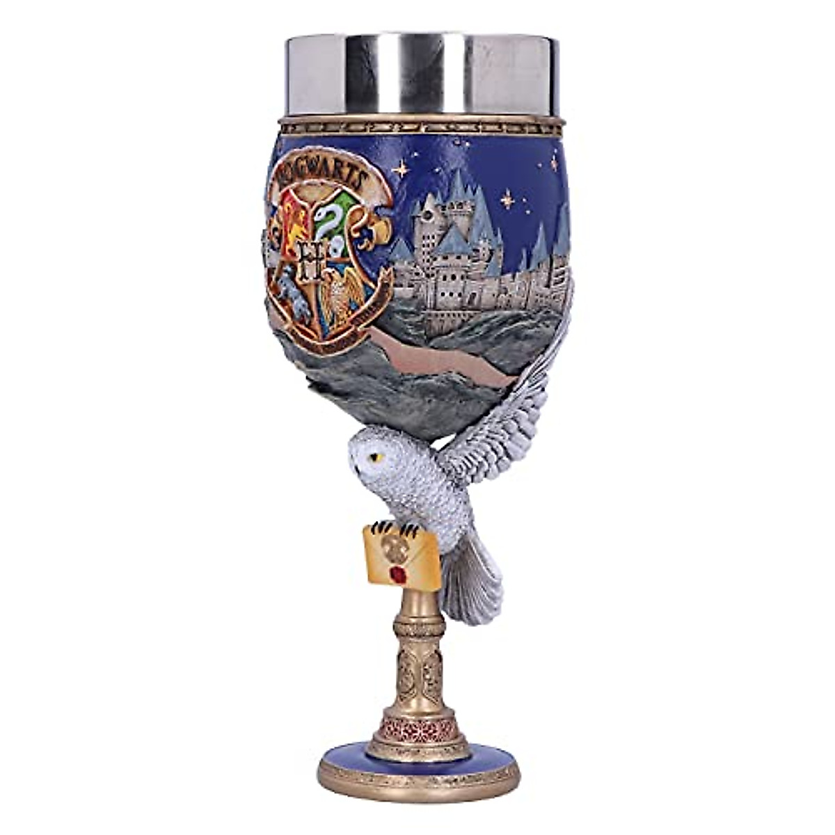 Nemesis Now Harry Potter Goblet, Hand Painted Harry Potter Collectible Chalice, Wizarding Wrold Cup, Ideal Gift for Potterheads - Hogwarts