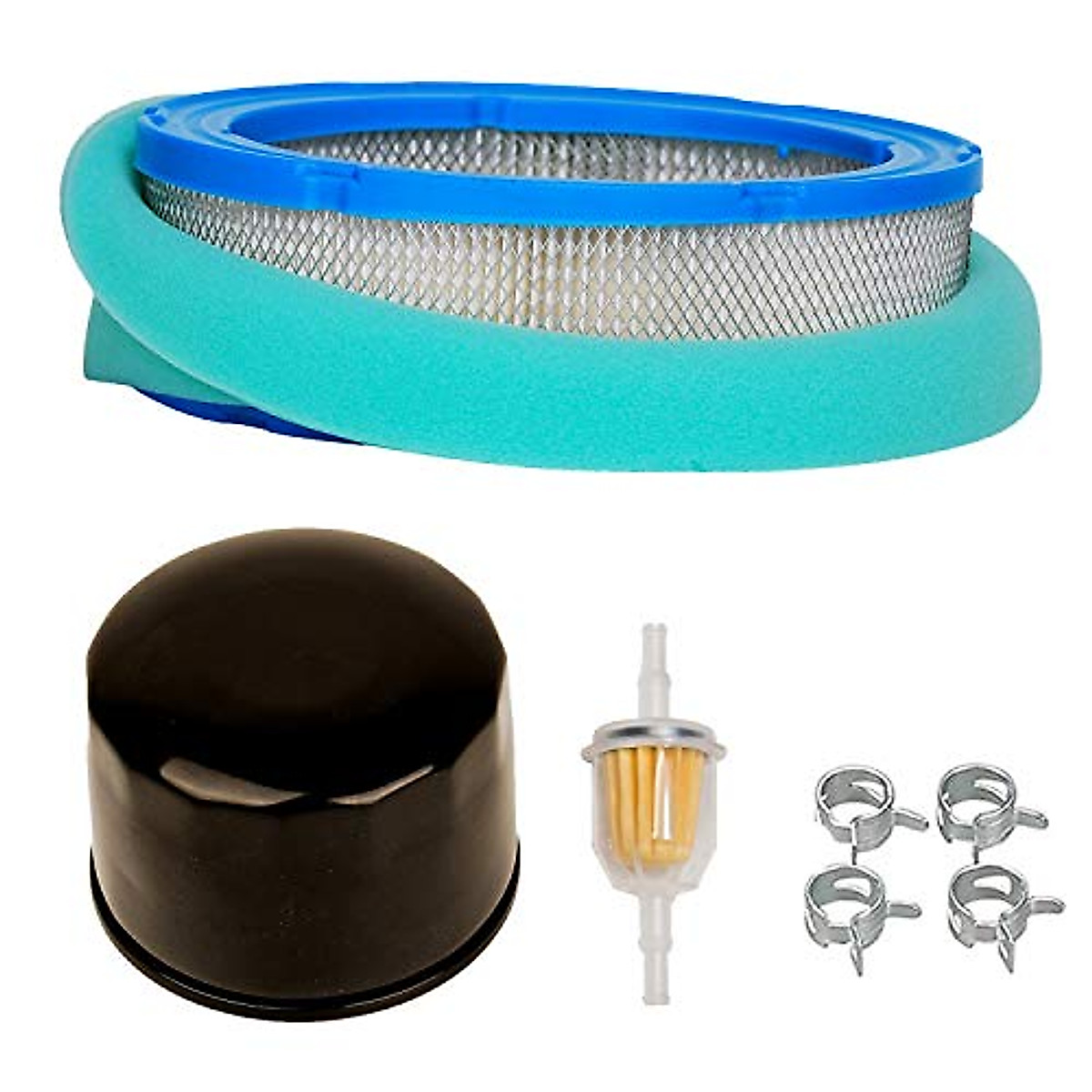 HIFROM Oil Filter Air Filter Pre-Cleaner Fuel Filter Clamps Compatible with John Deere LT166 ...