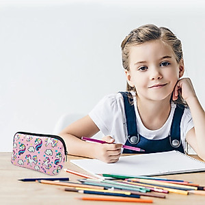 AJLTPA Cosmetic Bag Waterproof Neoprene Zipper Pouch Travel Portable Toiletry Makeup Bags Organizer Case for Women and Girls, Cute Mermaid