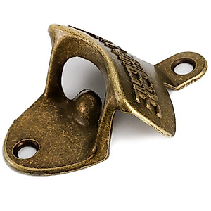 ZOOFOX 12 Pieces Wall Mounted Bottle Opener, Vintage Beer Bottle Opener with Screws, Sturdy Antique Metal Bottle Opener for Bar, KTV, Home and Outdoor