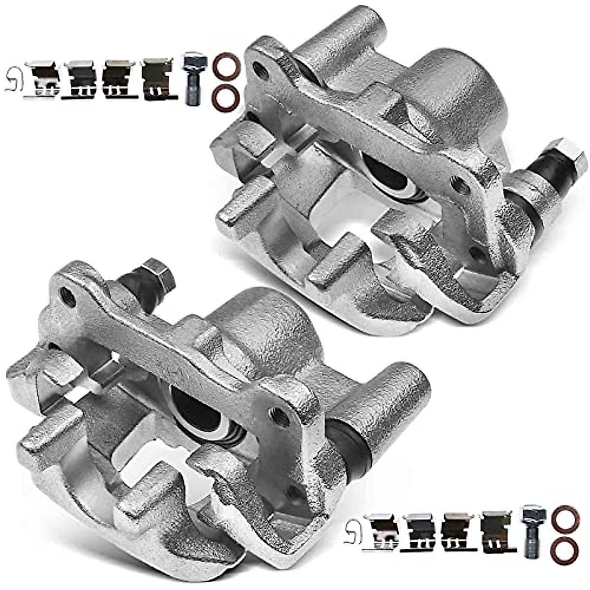 A-Premium Disc Brake Caliper Assembly with Bracket Compatible with Select Scion Models - tC 2005 2006 2007 2008 2009 2010, L4 2.4L - Rear Driver and Passenger Side, 2-PC Set