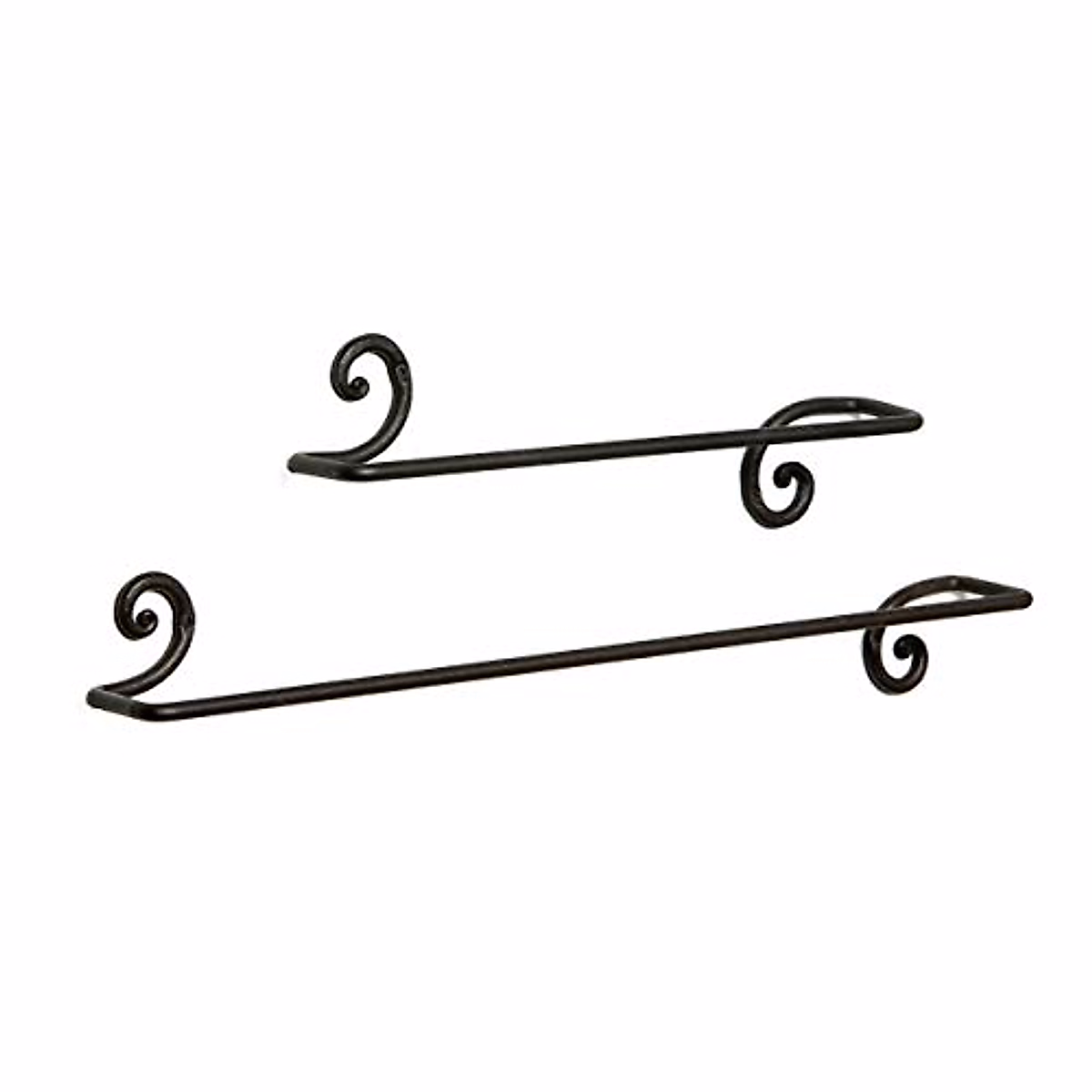 RTZEN Wrought Iron Bathroom Accessories Set, Decorative Hand Towel Bar and Body Towel Bar Hanger