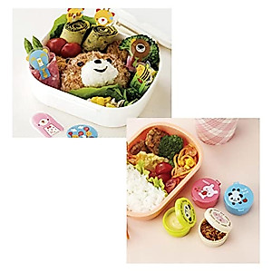 OTSUMAMI TOKYO Bento Box Accessories 4 Kinds Set, Super Cute Mini Container, Kawaii Decoration Sheets, Soy Sauce Case Container with Dropper, Japanese 4 Lunch Box Decor Set