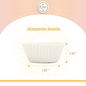 1000pcs White Cupcake Liners Muffin Linner No Smell, Food Grade Baking Cups（Standard Size）qiqee