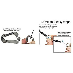 2 Packs Tips/Nibs Replacement with Removal Tweezer for Samsung Galaxy Tab S7/S7 Plus Touch Pen S Pen Stylus Pen(Tab S7/S7 Plus Tips-Black)