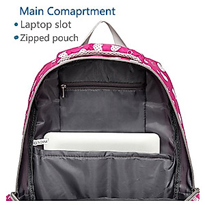 BLUEFAIRY Girls Backpack Kids Elementary School Bags Child Bookbags Waterproof Lightweight Travel Sturdy Durable Gift Mochila Para 5.6.7.8.9.10 Niñas（Rose Red）