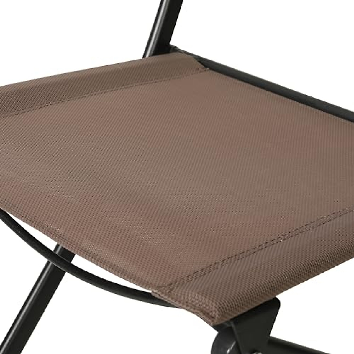 Flash Furniture Brazos Commercial Indoor-Outdoor Folding Chairs, Flex Comfort Backs/Seats, Metal Frames, Portable Lightweight Foldable Design, Set of 2, Brown/Black