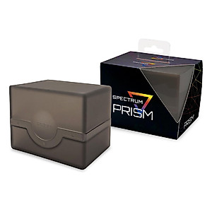 BCW Spectrum Prism Deck Case - Umbrella Black - 1 ct | Secure Snap Closure Card Deck Case | Fits 100 Double-Sleeved Cards | Trading Card Deck Storage Ideal for Magic the Gathering, Pokemon, and More