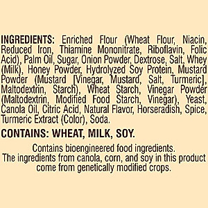 Snyder's of Hanover Pretzel Pieces, Honey Mustard and Onion, 8 oz (Pack of 6)