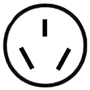 Welder Miller Lincoln Hobart Plasma Cutter Mig Tig, 10-50P 3-Pin Power Plug, Replacement Electrical Cord End Connector, 220/250V NEMA Size 12, 10, 8, & 6 AWG Gauge 20, 30, 40, 50 & 60 AMP. FX1050P-W