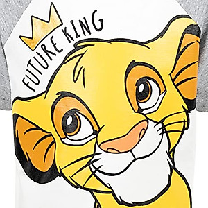 Disney Lion King Simba Toddler Boys Graphic T-Shirt French Terry Shorts Set Green/White 5T