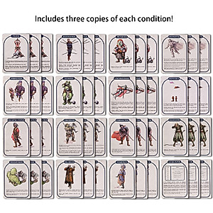 Condition Cards for Fifth Edition | Compatible with Dungeons and Dragons (D&D) | for use by Dungeon Master Accessories | DND Gifts | 5e Gifts | Condition Rings Markers TTRPG