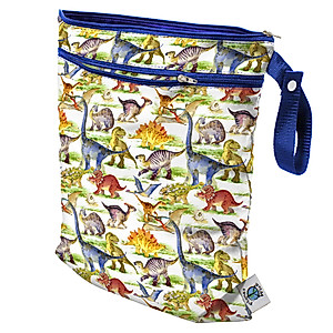 Planet Wise Dino Mite Medium Wet/Dry Bag | Reusable Wet Bag for Swimsuit, Dirty Diapers and Beach Trips Then A Dry Bag for Everything Else | Waterproof Wet Bag Keeps The Wetness and Odors Contained