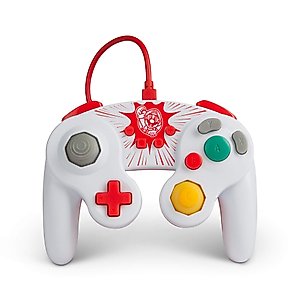 PowerA Wired GameCube Style Controller for Nintendo Switch - Mario, Gamepad, Wired Video Game Controller, Gaming Controller, GameCube Controller - Nintendo Switch