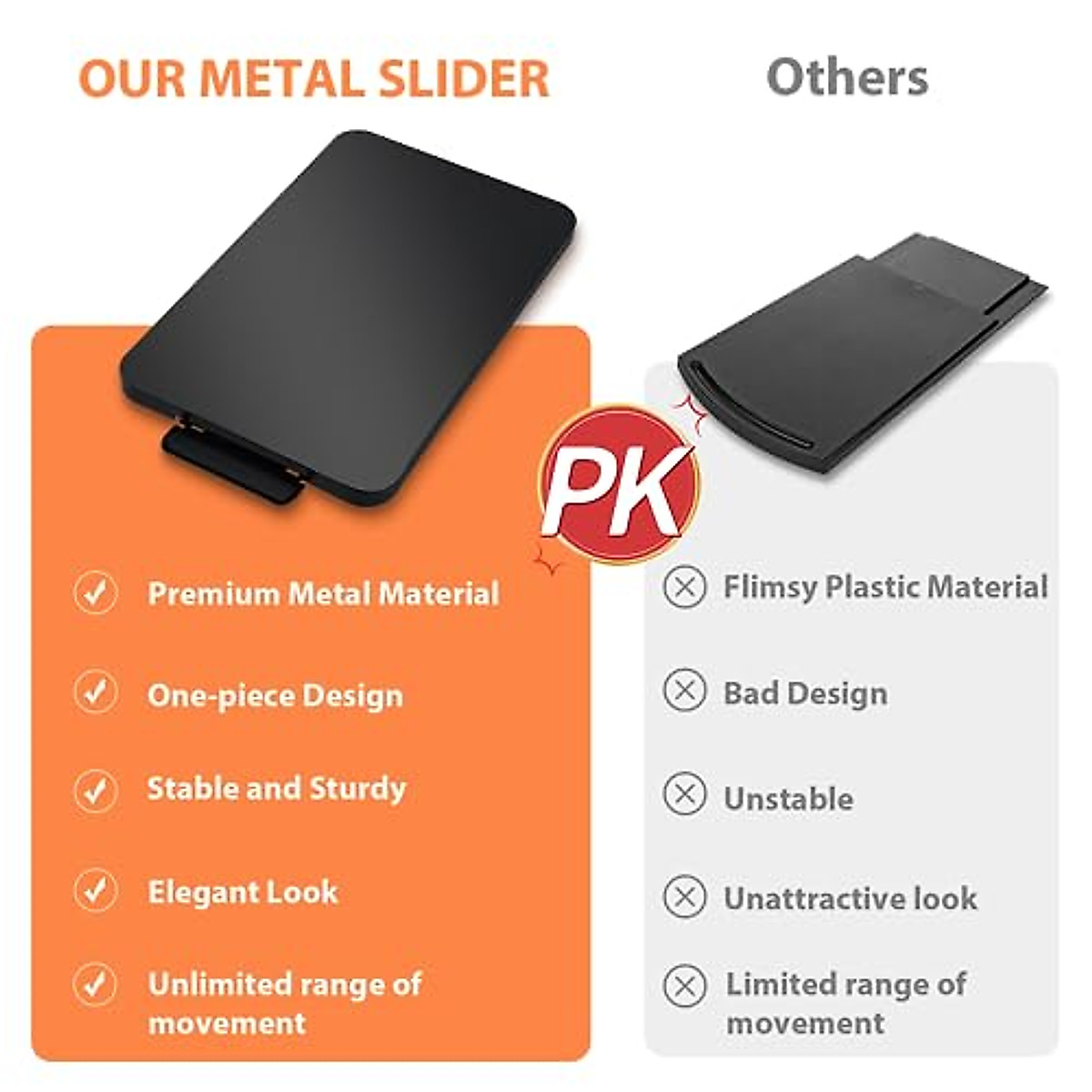 Sliding Tray for Coffee Maker Slider - Coffee Pot Sliders for Counter Heavy Kitchen Appliances, Under Cabinet Rolling Appliance Tray for Countertop Storage Moving with Wheels 9" X 14.5"