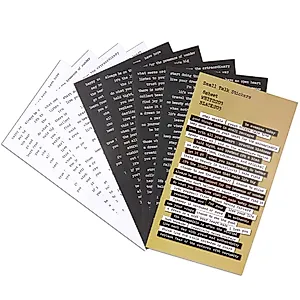 16 Sheets Scrapbook Stickers Small Talk Word Stickers, Junk Journal Sentiment Stickers, Scrapbook Words and Phrases Stickers, Vintage Scrapbook Quote Stickers for DIY Craft