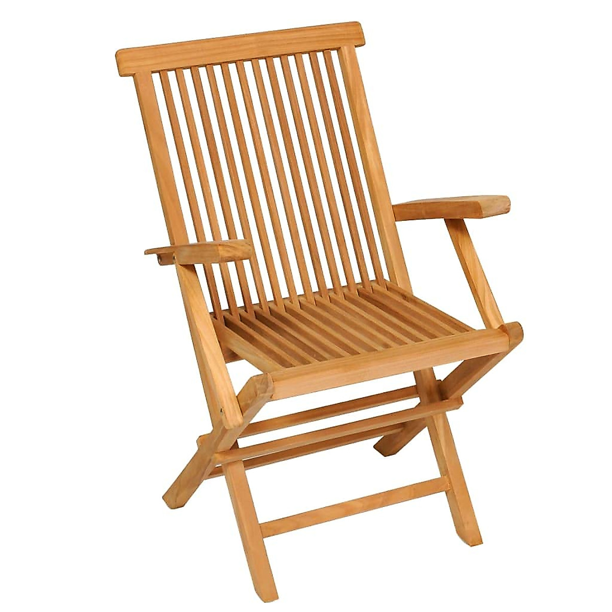 vidaXL Solid Teak Wood Patio Dining Set 5 Piece Garden Outdoor Balcony Backyard Dinner Wooden Table and Chair Foldable Folding Camping