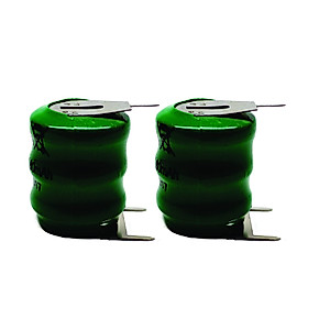 2PC VARTA Replacement Battery 55608303059-3/V80H Battery - 3.6V 80MAH NI-MH - 3 PIN