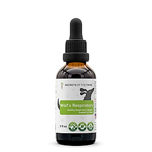 Wolf's Respiratory | Natural Herbal Dietary Supplement | Healthy Respiratory System Support in Dogs | Alcohol-Free Extract, Marshmallow Leaf, Astragalus, Chamomile, Calendula, Oregon Grape 2 oz