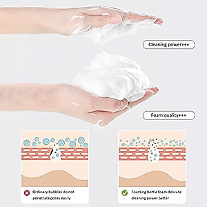 ASEVAT 12 Pcs Empty Foaming Pump Dispenser, 2 oz Transparent FoamSpray Bottle for Hand Soap Shampoo Lash Cleanser Packaging Liquid Cleaning (Clear)
