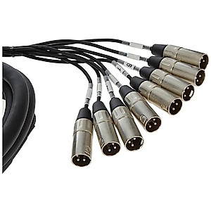 KIRLIN Cable MT-815-3M 3-Meter 8-Channel Multi-Track Snake Cable XLR Male to XLR Female