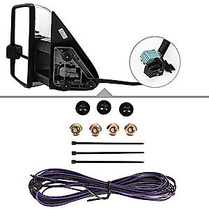 Perfit Zone Towing Mirrors Power Heat for Silverado Avalanche Suburban Tahoe Sierra Yukon Cadillac 2003 2004 2005 2006 2007 Smoke Signal W/LED Arrow Towing Mirrors Chrome PAIR