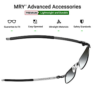 Mryok Replacement Earsocks for Oakley Tincup/Tincup 0.5/Pitchman/Wheel House OX8050 OX8096 OX8105 OO9439 Eyeglasses Glass - Black