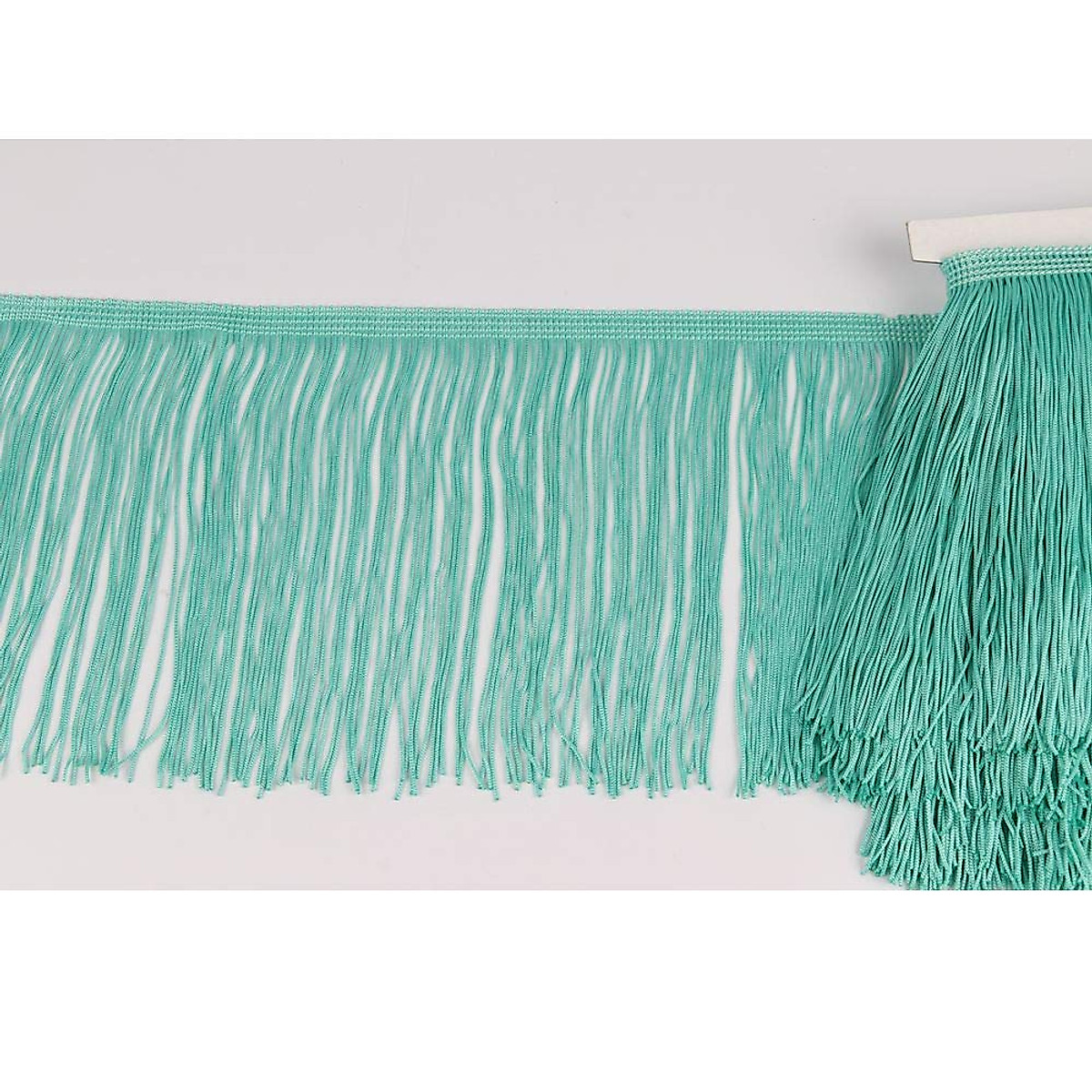 Heartwish268 Fringe Trim Lace Polyerter Fibre Tassel 6inch Wide 10 Yards Long for Clothes Accessories Latin Wedding Dress DIY Lamp Shade Decoration Black White Red(Pea Green)