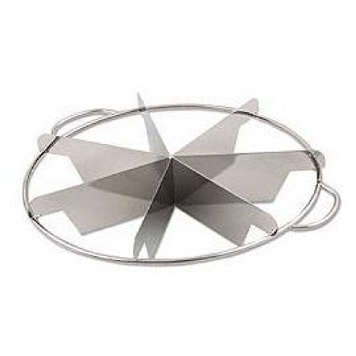 NEW, 7-Slice Pie Cutter Press, 18/8 Gauge Stainless Steel, Commmercial Grade, Side-Handles (1, A)