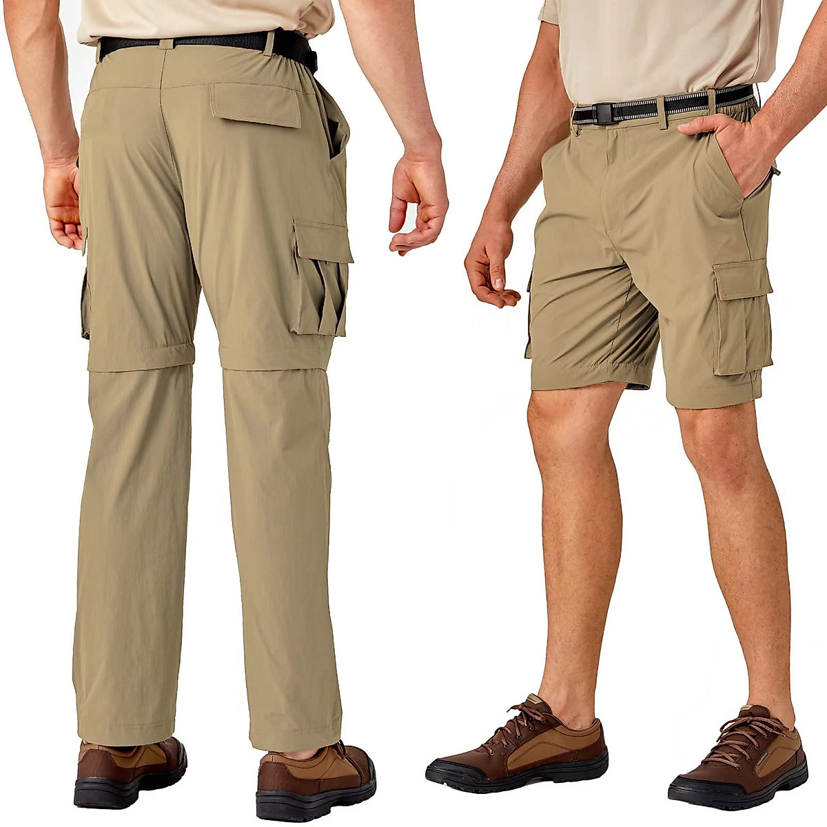 MAGCOMSEN Fishing Pants for Men Quick Dry Pants Zip Off Pants Mens Hiking Pants Convertible Summer Pants Lightweight Pants Breathable Pants Khaki Pants