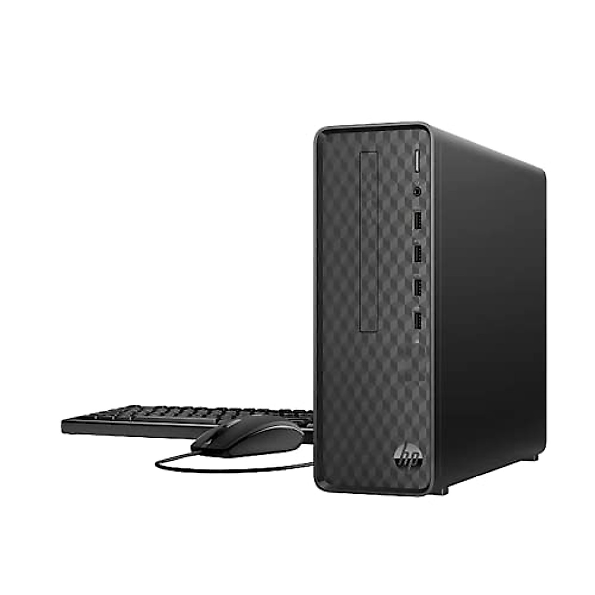 HP Newest Slim Desktop, Intel Core Celeron J4025, 32GB RAM, 2TB PCIe SSD, RJ-45, HDMI, Wi-Fi, Bluetooth, Wired KB & Mouse, Windows 11 Home, Black
