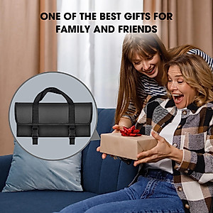 MOSFiATA Kitchen Knife Set, 12 Pcs Japanese Stainless Steel Knife Sets for Kitchen with Oxford cloth storage bag with Knife Sharpening Rod, Dishwasher Safe, For Outdoor