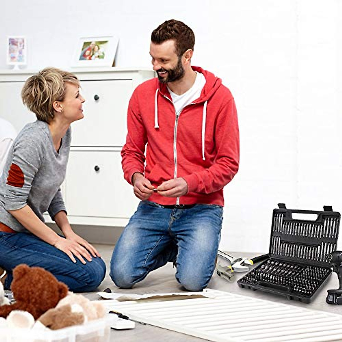 208 Piece Screwdriver Bit Set Security Bit Chrome Vanadium Steel Professional Ended Screw Tools Box by WULFPOWERPRO