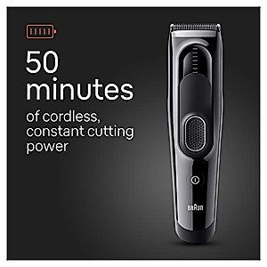 Braun Hair Clippers Series 5 5310, Hair Clippers for Men, Hair Clip from Home with 9 Length Settings, Incl. Memory SafetyLock Recall Setting, Ultra-Sharp Blades, 2 Combs,