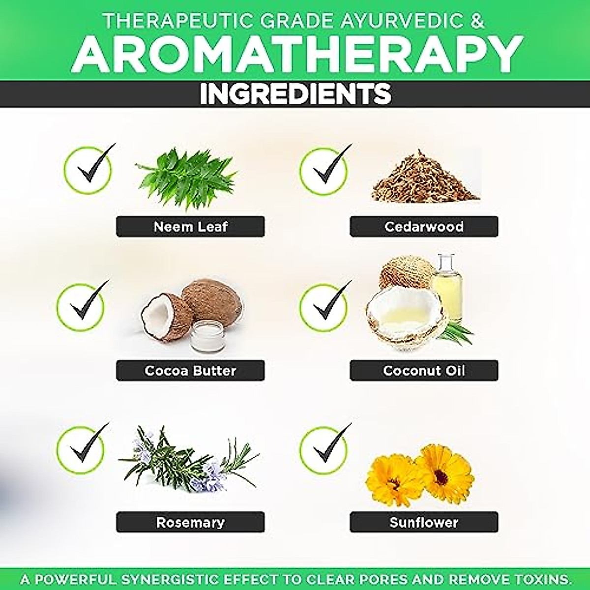 iHeart Nature Organic Neem Soap Bar (Large 6 Ounce) - Herbal Body Odor Cleanser - Moisturizing, Long-Lasting, Creamy Wash - Gentle Skin Hydration and Care