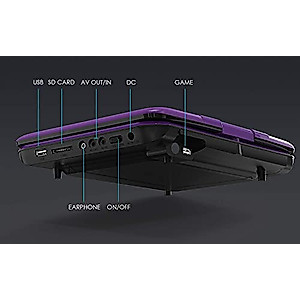 ieGeek Portable DVD Player 12.5", with 10.5" HD Swivel Screen, Car Travel DVD Players 5 Hrs Rechargeable Battery, Region-Free Video Player for Kids Elderly, Remote Control, Sync TV, USB&SD, Purple