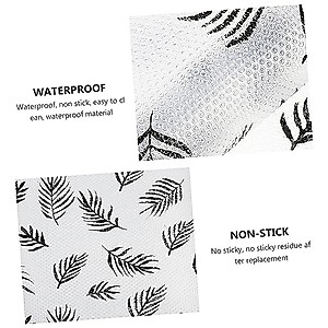Shelf Liner 1 PC Pad Metal Trim Drawer Mats for Kitchen Cabinets Plastic Desk Mat Monstera Placemats Eva Table Cover Oil- Proof Table Cloth Desktop Mat Banquet