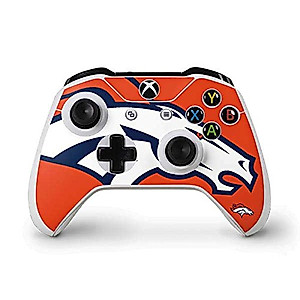 Skinit Decal Gaming Skin compatible with Xbox One S Controller - Officially Licensed NFL Denver Broncos Large Logo Design
