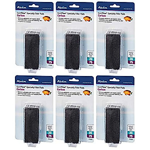 Aqueon 6 Pack of Carbon Specialty Filter Pads for QuietFlow LED PRO Filter 20/756