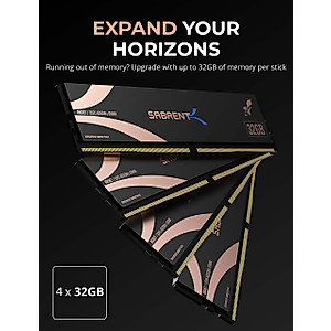 SABRENT Rocket DDR5 128GB U-DIMM 4800MHz Memory Kit (4x32GB) for Desktops and PCs (SB-DR5U-32GX4)