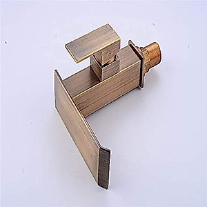 NANZU Kitchen & Bath Fixtures Taps Faucet, Basin Waterfall Faucet Copper Faucet Antique Hot and Cold Basin Faucet Under Counter Basin Faucet