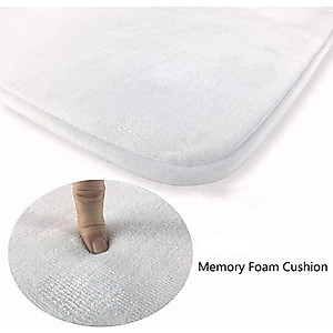 UOZXOML Cherry Blossoms Bath Mat Japanese Floral Pink Flowers Red Bathroom Rug Microfiber Memory Foam Shower Mat Kitchen Bath Floor Rugs, 18x30 Inch